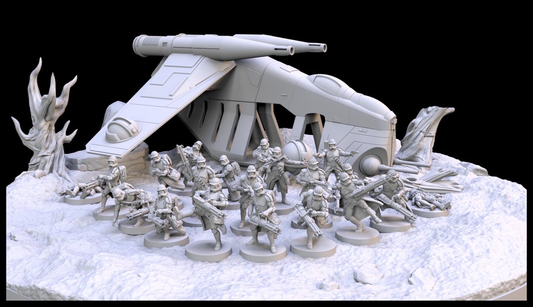 Star Wars Legion - Heavy Clone Trooper Miniatures - Etsy