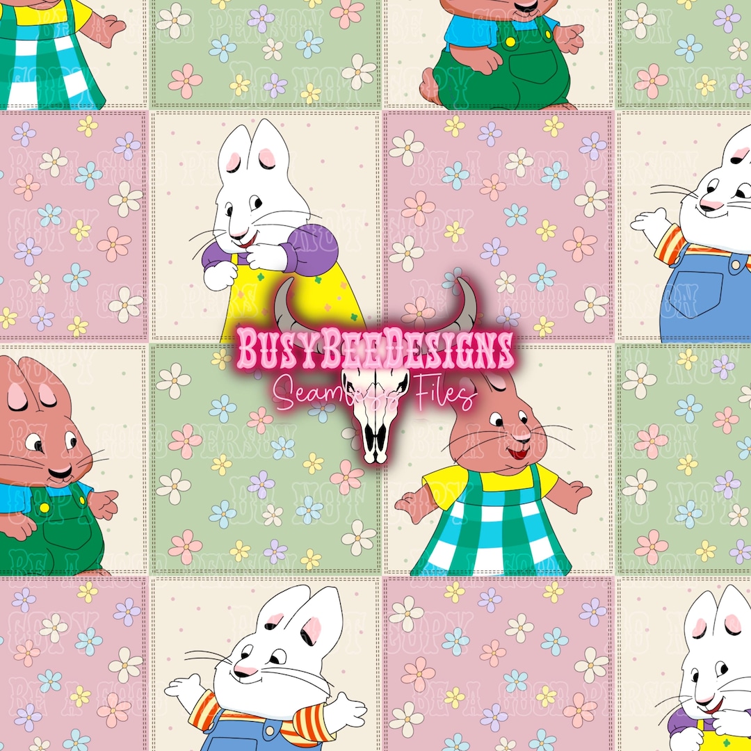 Max and Ruby (and Friends) - Patchwork Digital Art Seamless File - Etsy