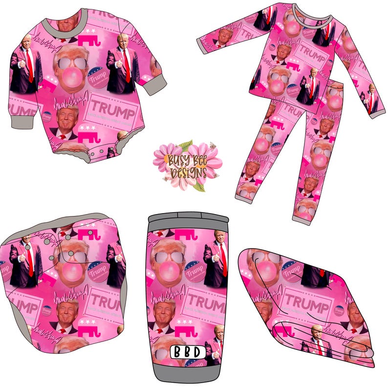 Trump - Girly Trump Bubblegum, Pink Republican - Seamless File - Etsy