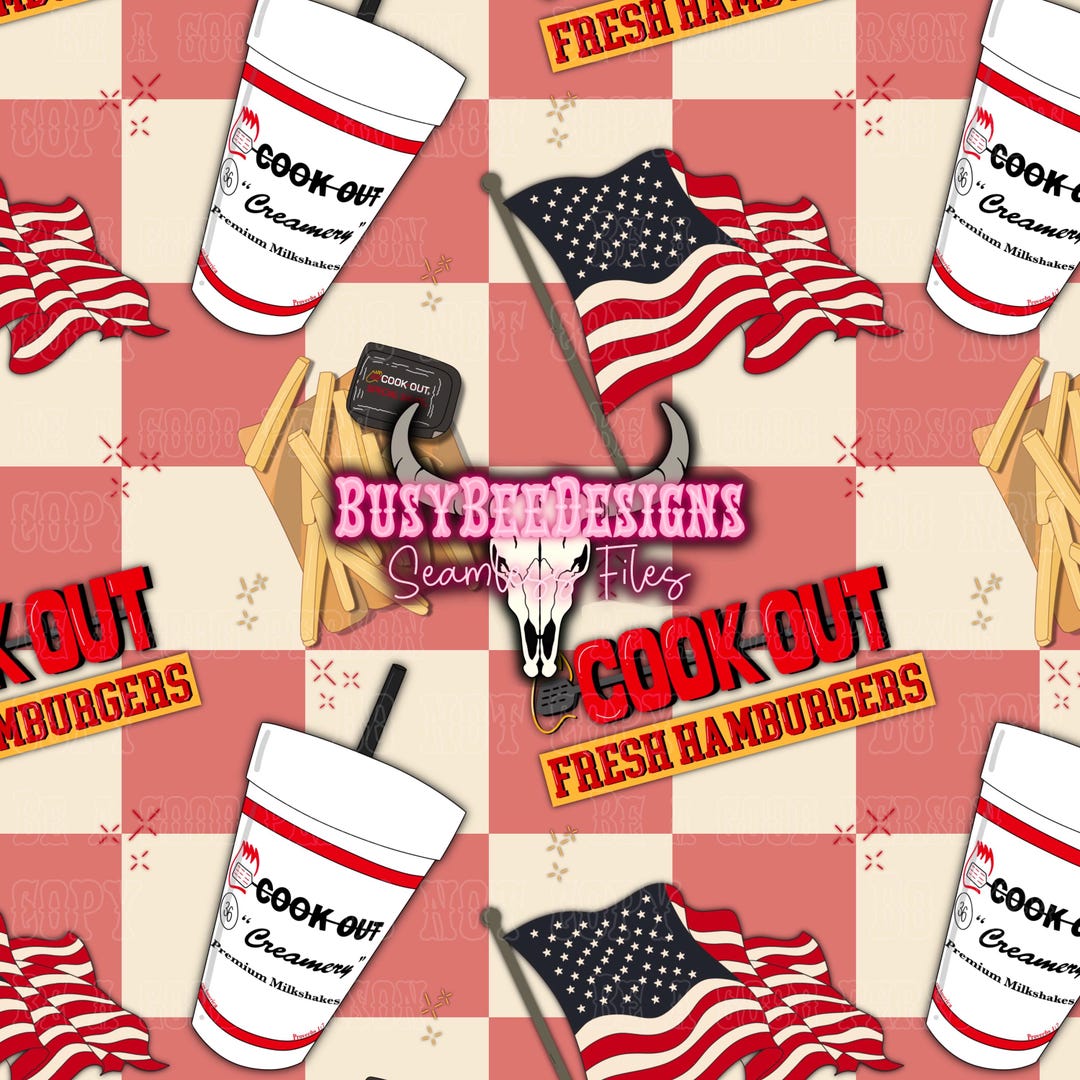 Cookout - Southern, Fast Food, Patriotic Drive Through, Seamless File ...
