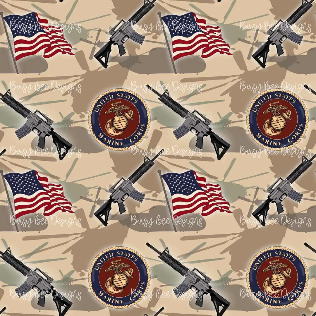 USMC Marine Corps Digital Art Seamless File - Etsy