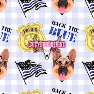 Back the Blue - Police Seamless Digital Art File - Etsy