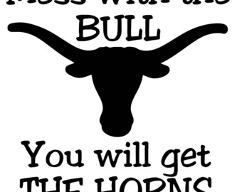 Bull horns svg | Etsy