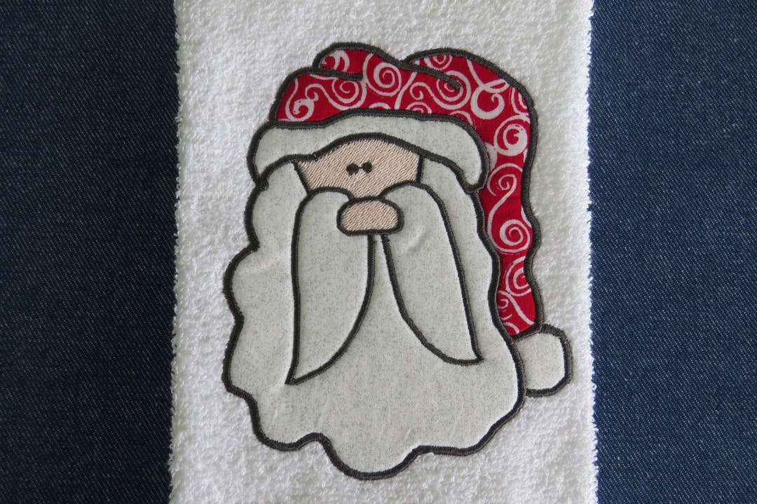 Christmas Santa Face Applique Embroidery Designs - 2 Sizes - CUSTOM ...