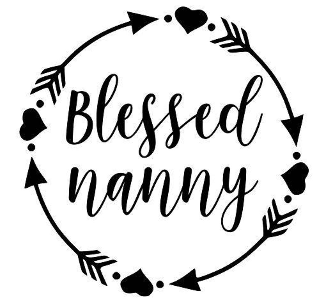 Blessed Nanny - SVG PDF PNG Jpg Dxf Eps - Welcome Silhouette- Cricut ...