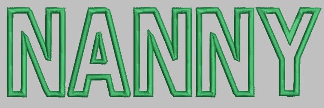 NANNY 1 Applique Designs - 2 Sizes - Custom Sayings Welcome - Etsy