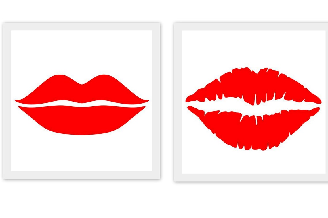 Full Lips - SVG PDF PNG Jpg Dxf Eps - Welcome Silhouette- Cricut ...