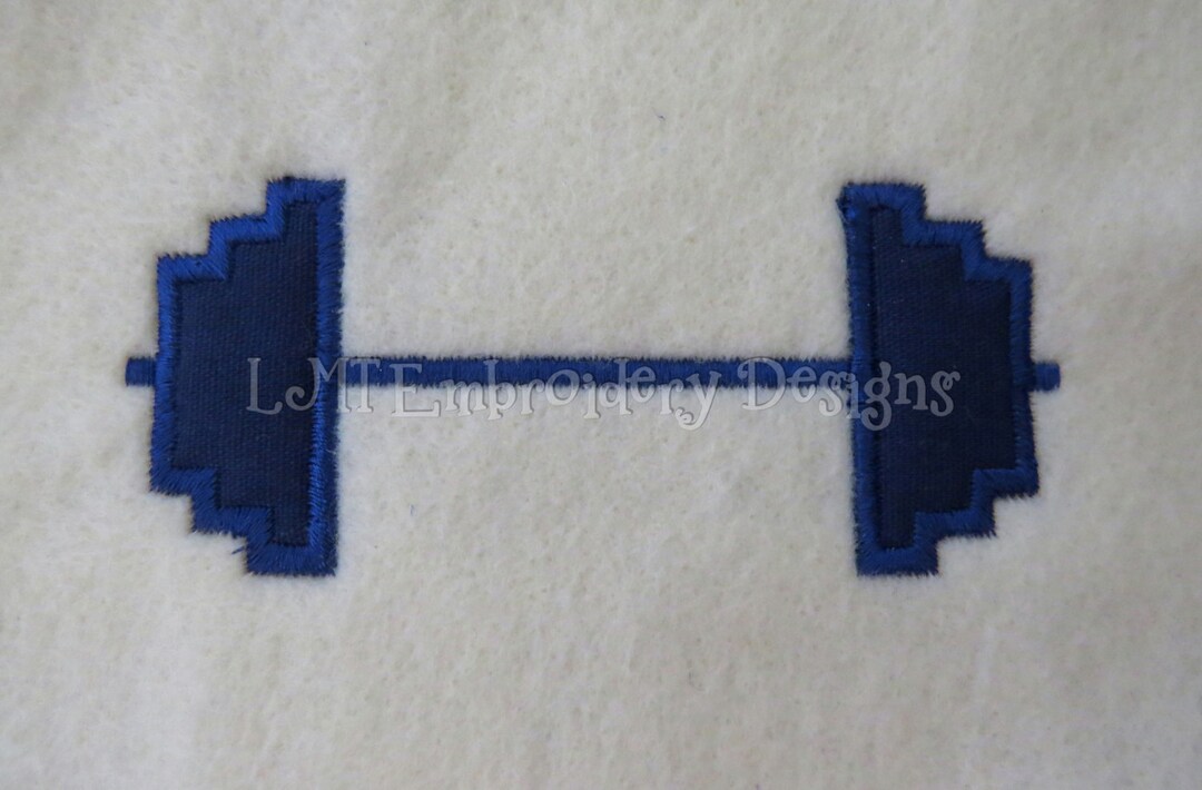 Barbells Applique Embroidery Design -2 Sizes - Etsy
