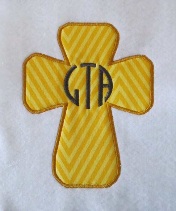 Cross1 Applique Embroidery Designs 4 Sizes Custom Designs - Etsy