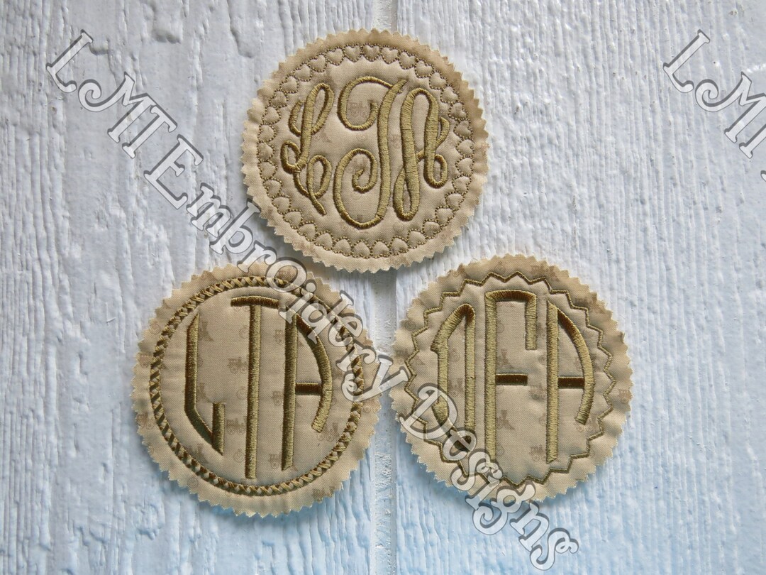 In the Hoop Applique Circle Patches - 3 Designs - Etsy