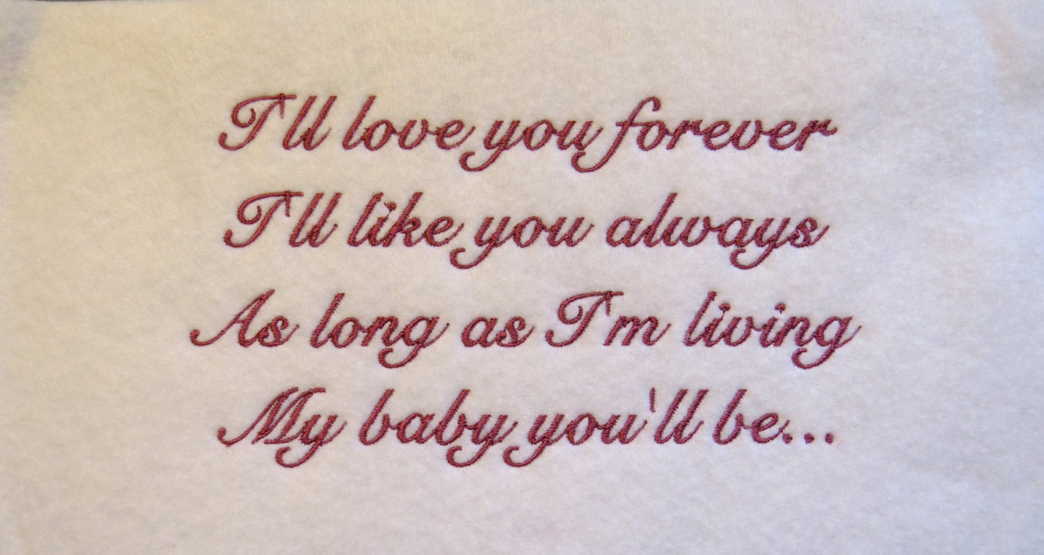 I Will Love You Forever Embroidery Design 2 Designs 5x7 - Etsy