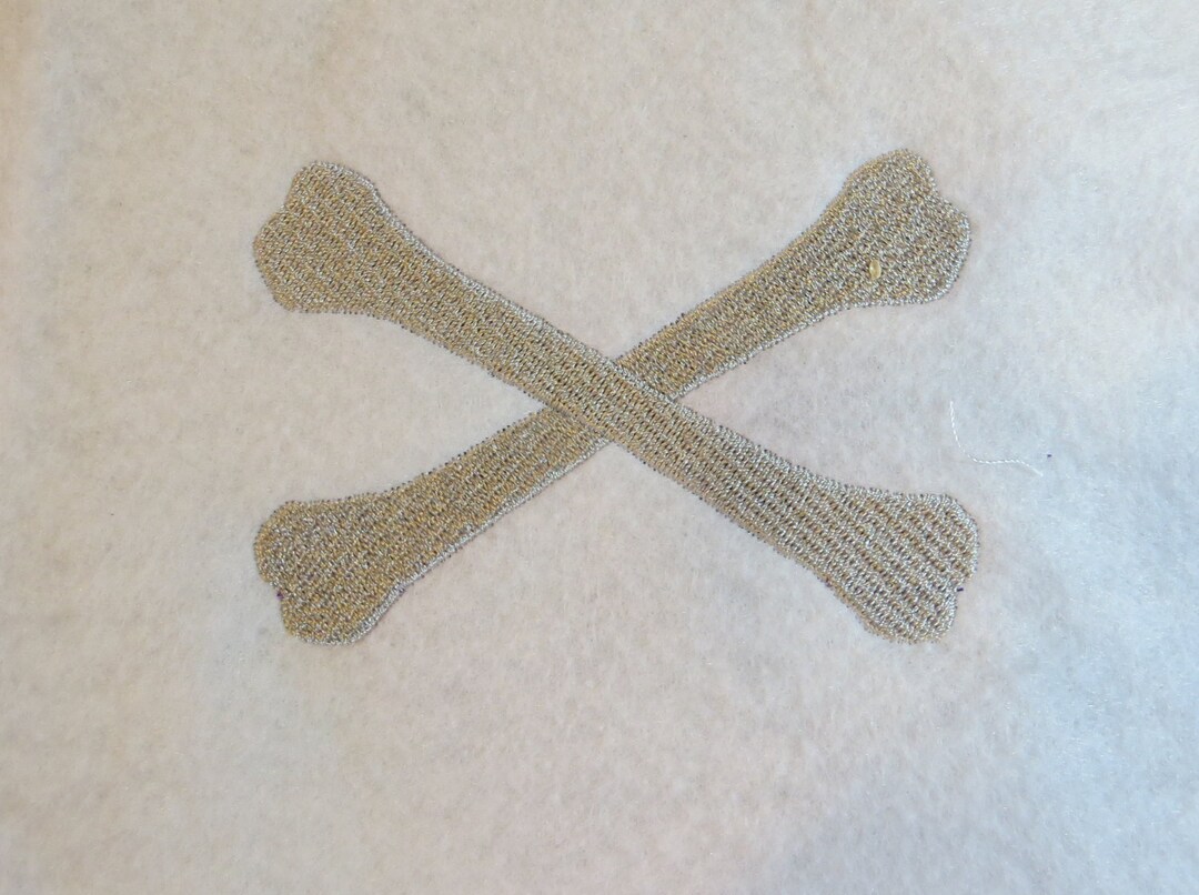 Cross Bones Embroidery Design - 5x7 - Etsy