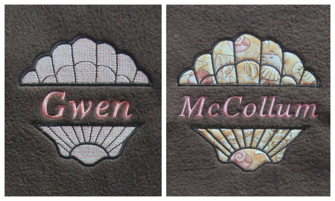 Sea Shell Applique Embroidery Designs - 2 Sizes - 2 Designs - CUSTOM ...
