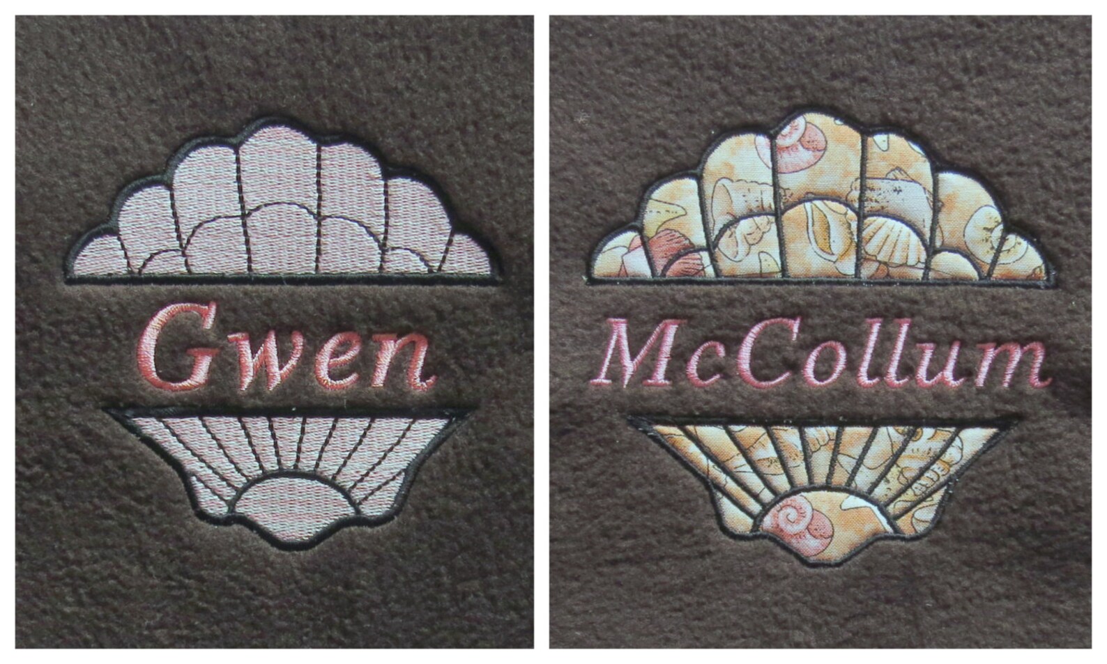 Sea Shell Applique Embroidery Designs - 2 Sizes - 2 Designs - CUSTOM ...