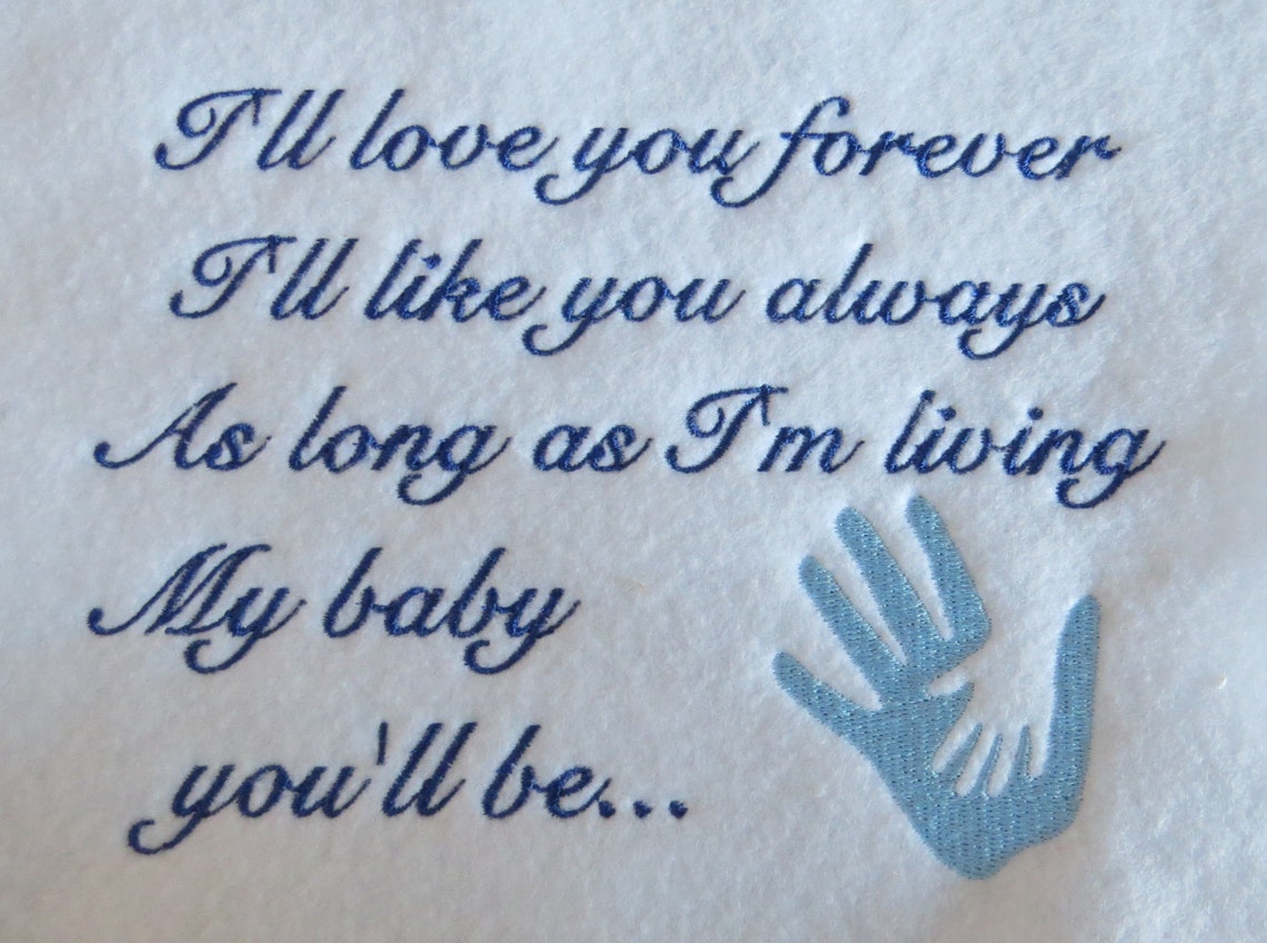 I Will Love You Forever Embroidery Design 2 Designs 5x7 - Etsy