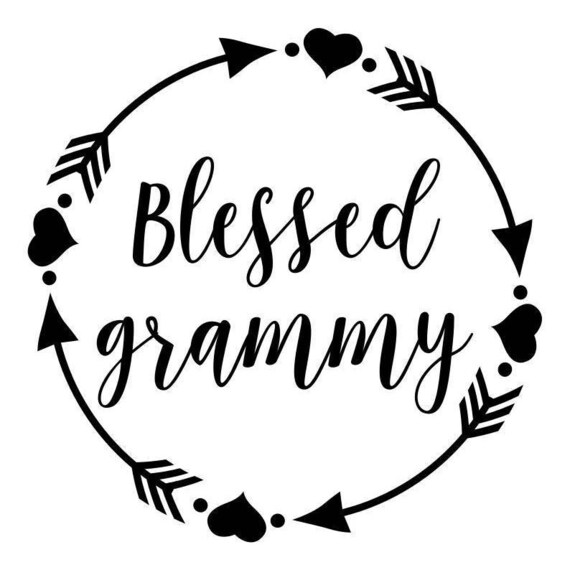 Blessed Grammy SVG PDF PNG Jpg Dxf Eps Welcome Silhouette | Etsy