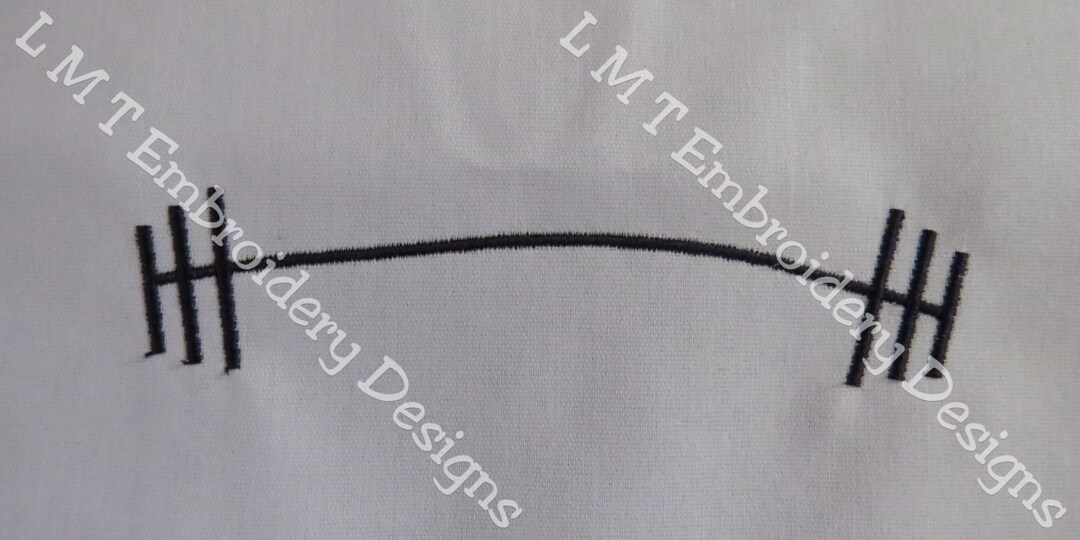 Barbells Embroidery Design -2 Sizes - Etsy