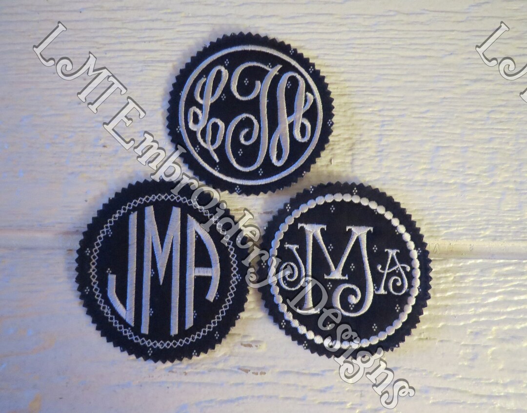 In the Hoop Applique Circle Patches - 3 Designs - Etsy
