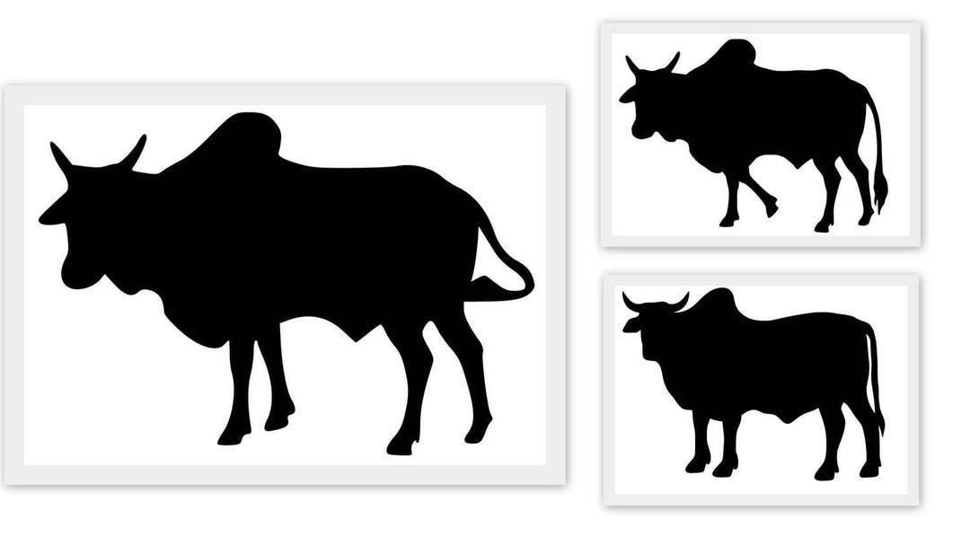 Brahman Bulls- SVG PDF PNG Jpg Eps Dxf File - Welcome Silhouette ...
