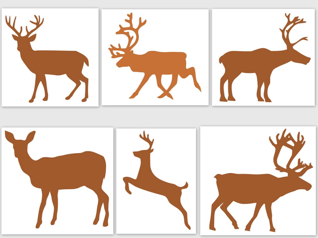Deer Reindeer - SVG PDF PNG Jpg File - Welcome Silhouette- Cricut ...