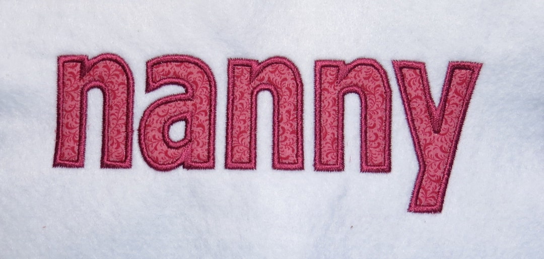 Nanny Applique Designs - 2 Sizes - CUSTOM REQUEST WELCOME - Etsy