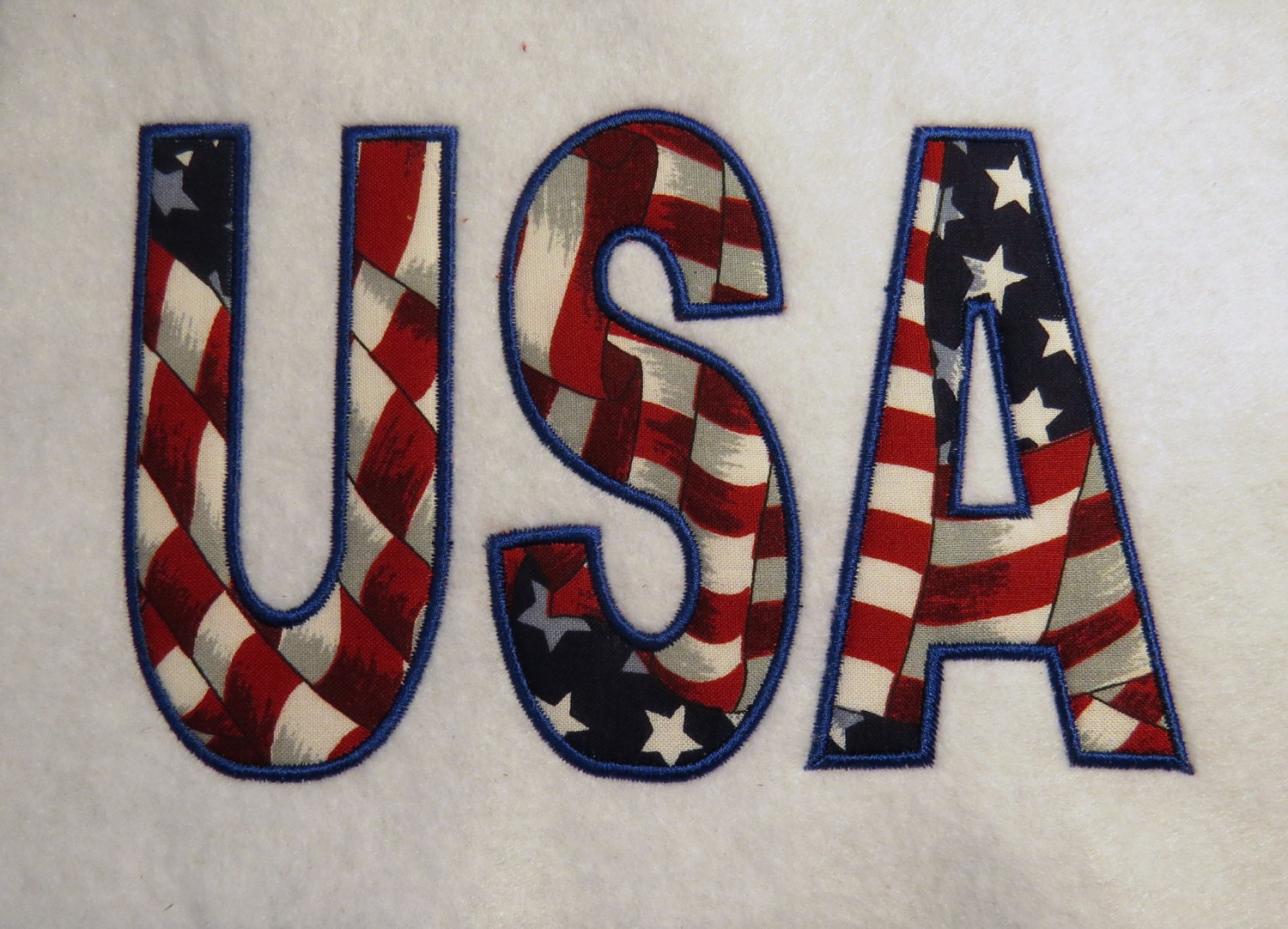 USA Applique & Embroidery Design 2 Designs Custom Phrase | Etsy