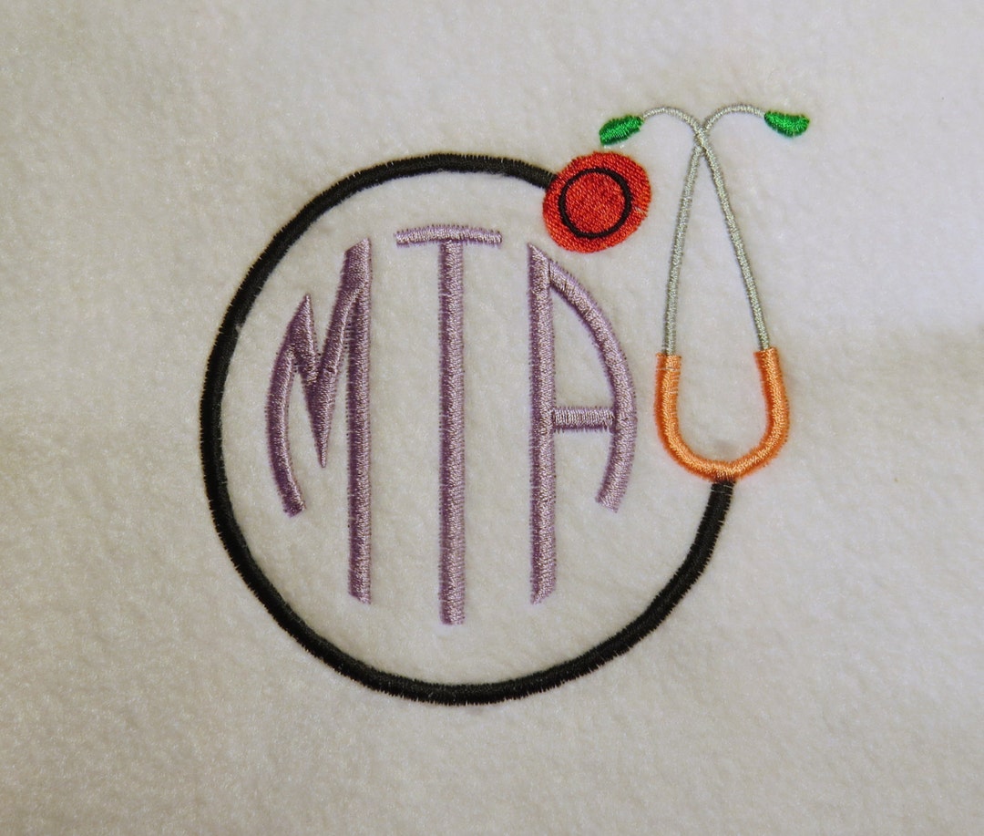 Circle Round Stethoscope Embroidery Design - 2 Sizes - Etsy
