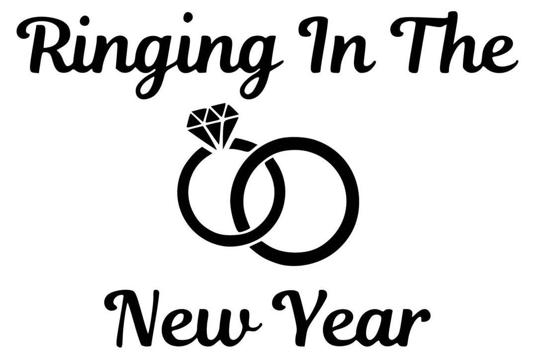 Ringing in the New Year - SVG PDF PNG Jpg File Welcome Silhouette ...
