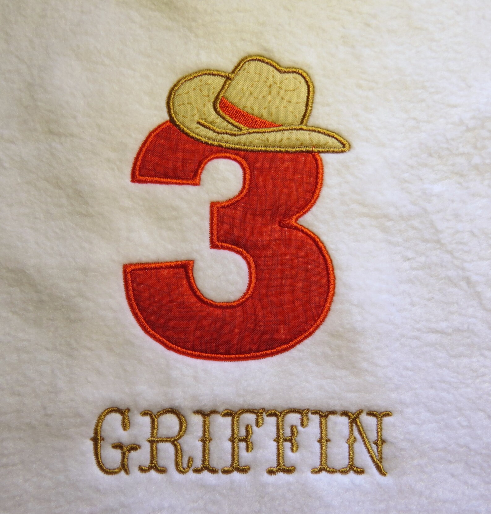 Cowboy Hat on Number 3 Embroidery Designs 5x7 Frames - Etsy