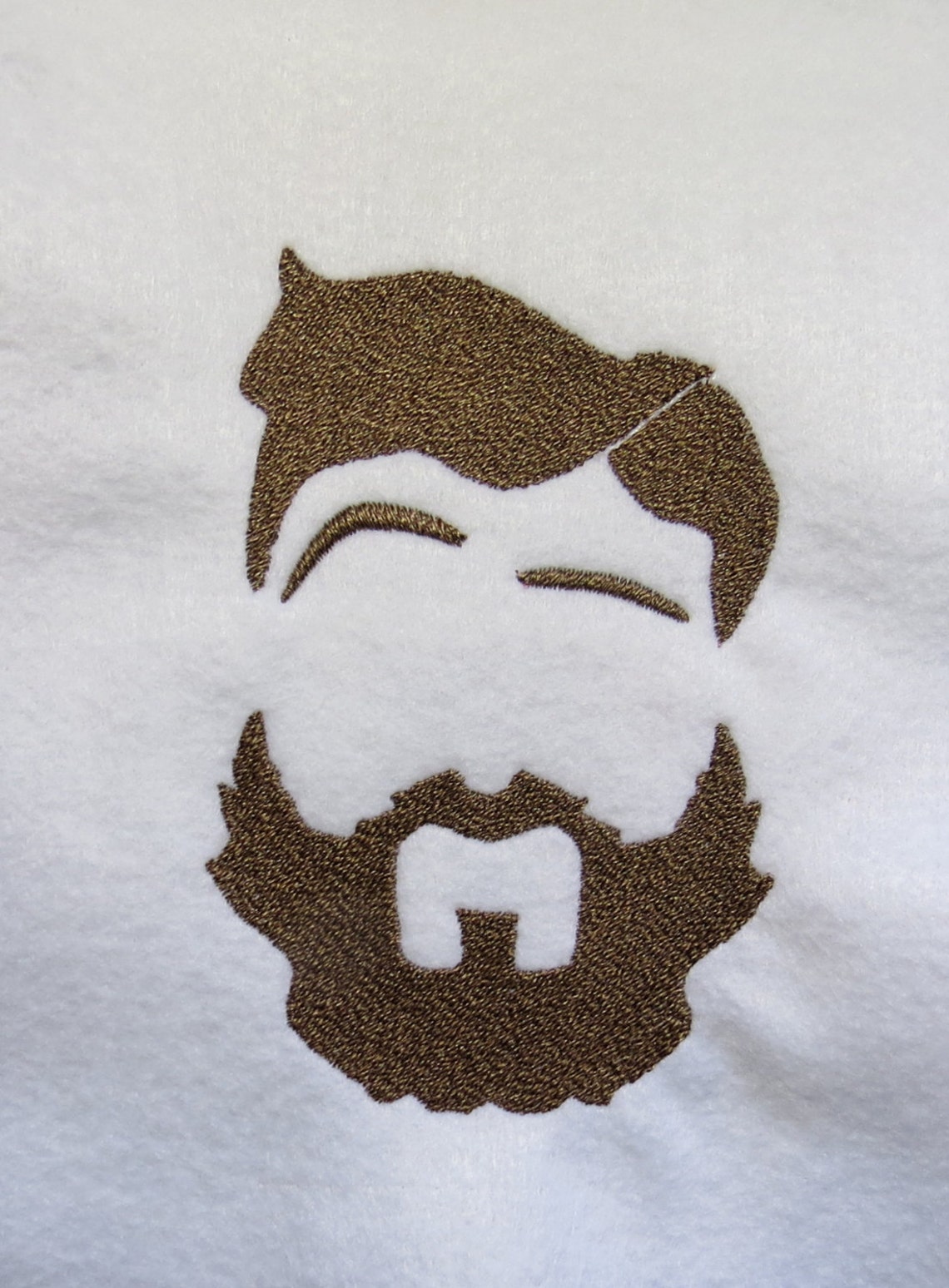 Beard Face Embroidery Design 2 Sizes Custom Sayings | Etsy
