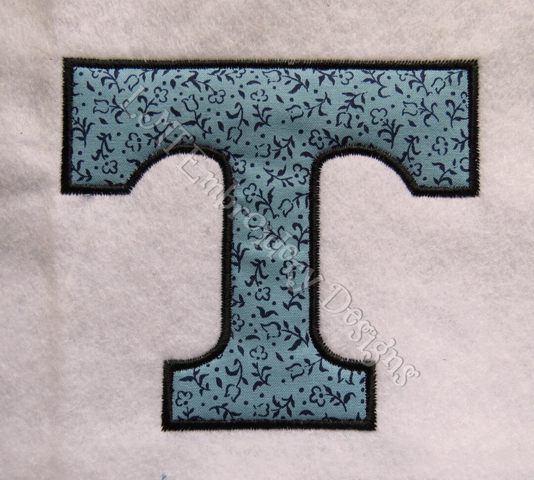 Letter T Applique Designs 3 Sizes - Etsy