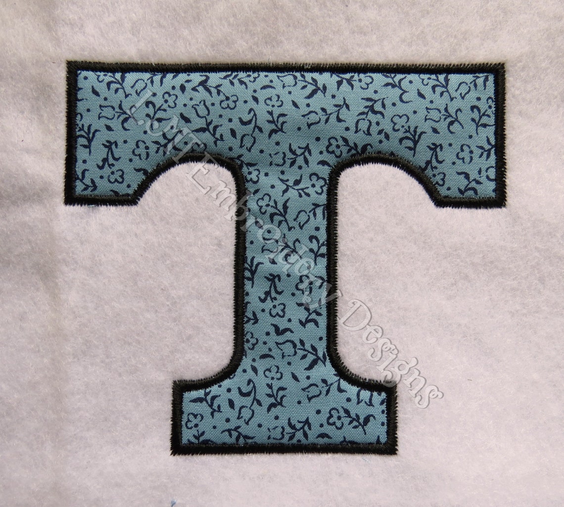 Letter T Applique Designs 3 Sizes - Etsy