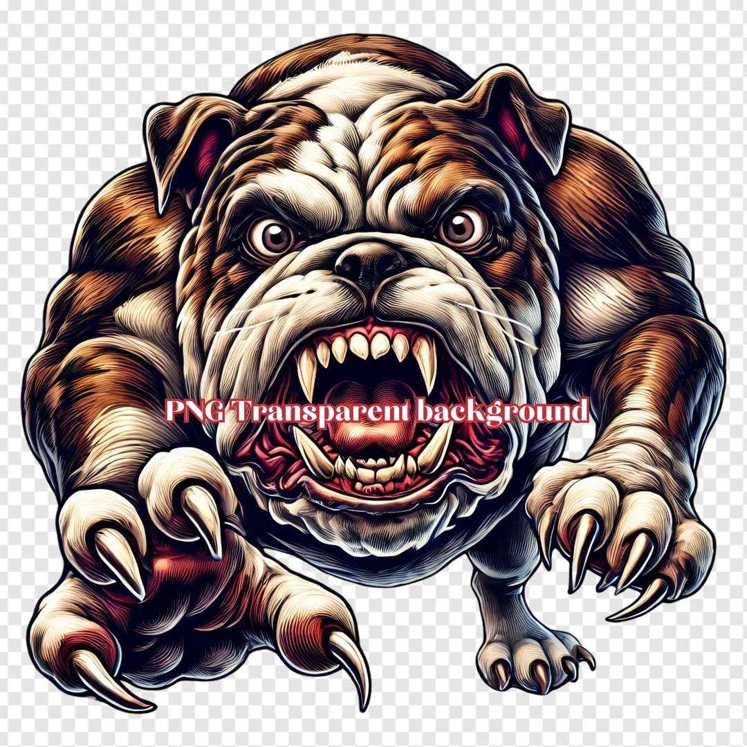 Fierce Bulldog Sublimation Design, Angry Bulldog Png, Bulldog School ...