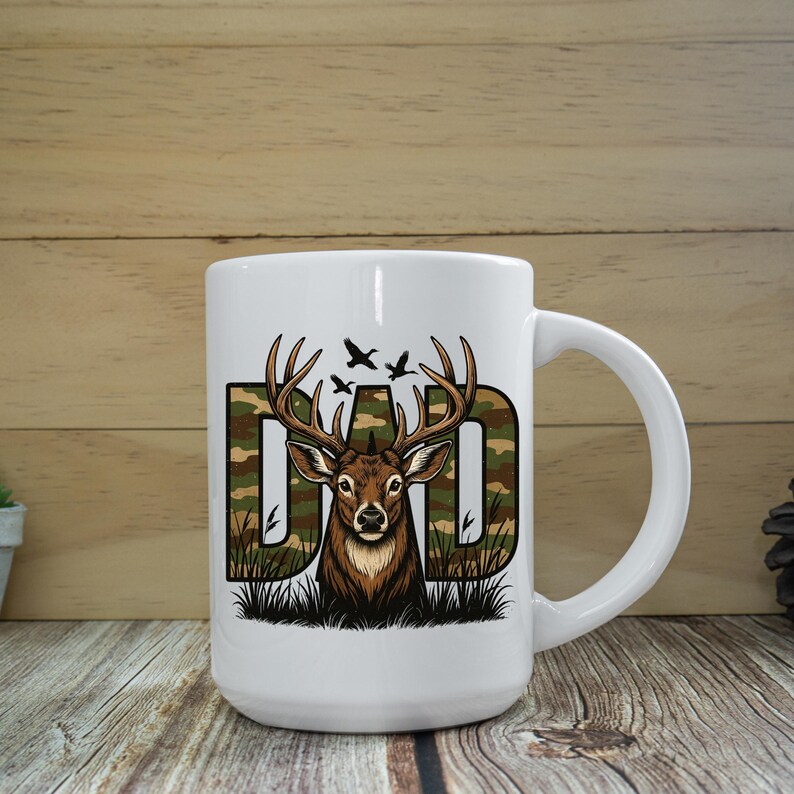 Deer Dad Camouflage Hunting Design for Sublimation and DTG | Rustic ...