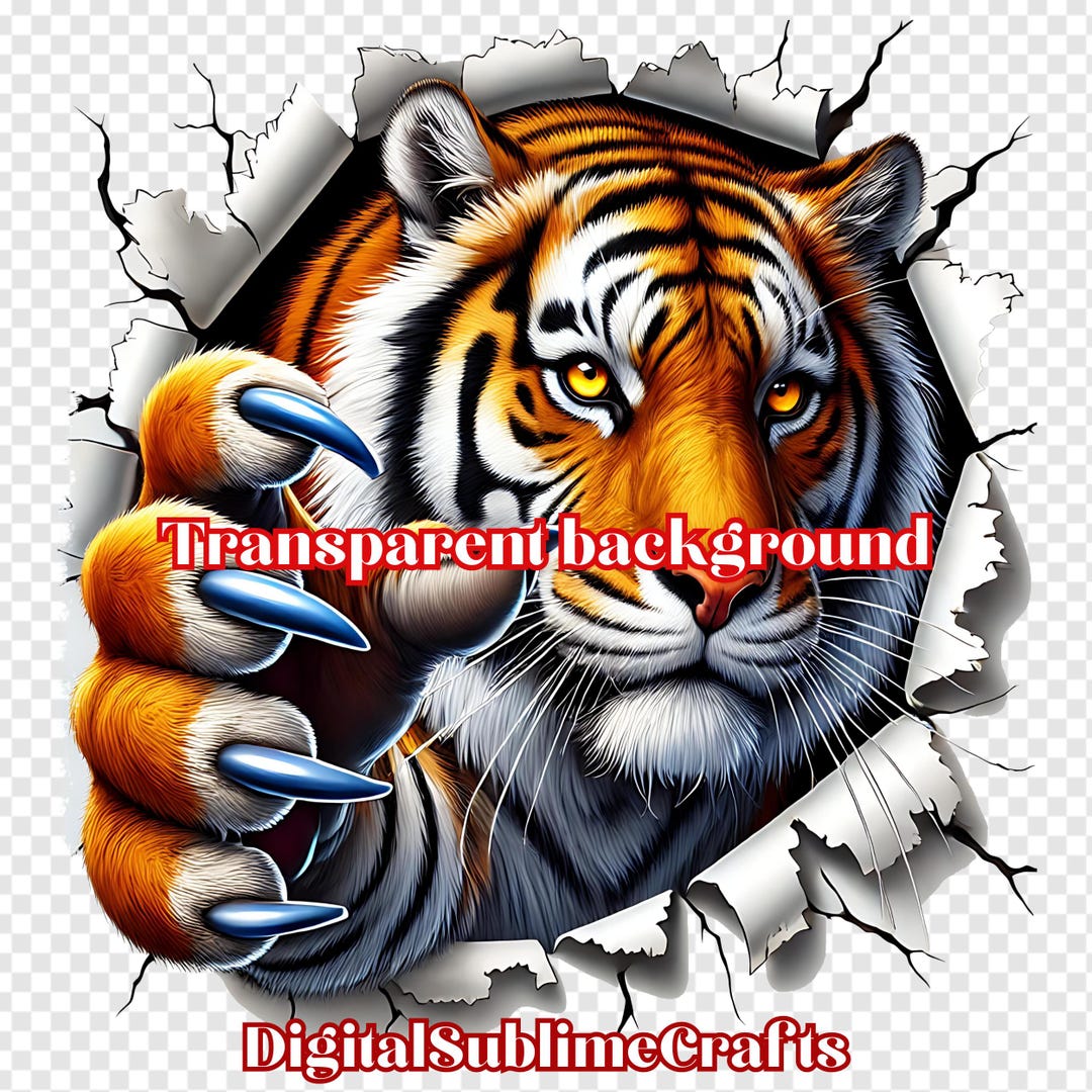 Watercolor Tiger Scratch PNG: Aggressive Claw Art (digital Download) - Etsy