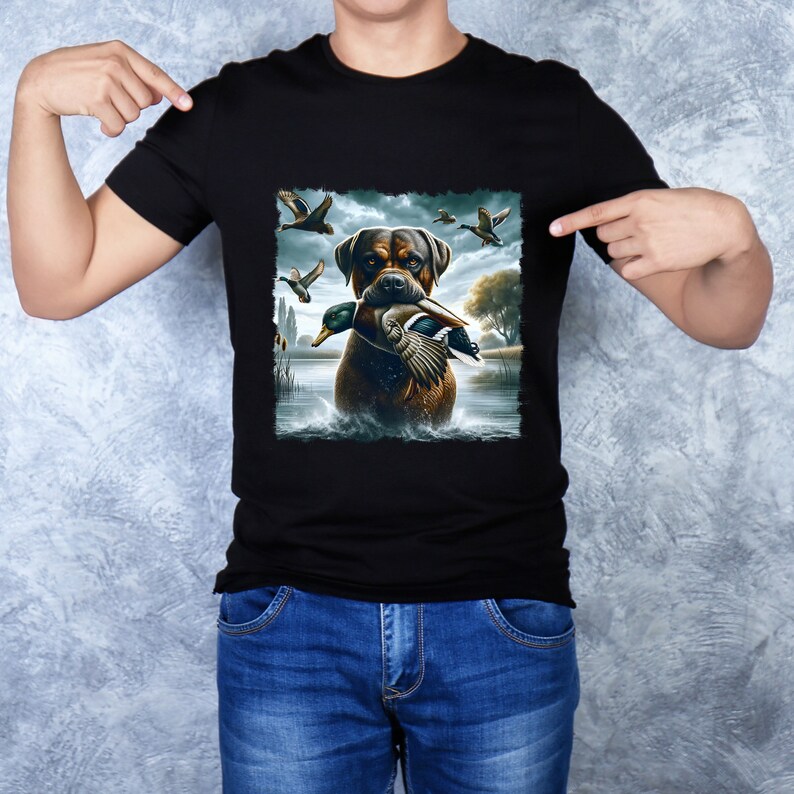 Hunting Dog With Duck Sublimation PNG Rottweiler Retriever and ...