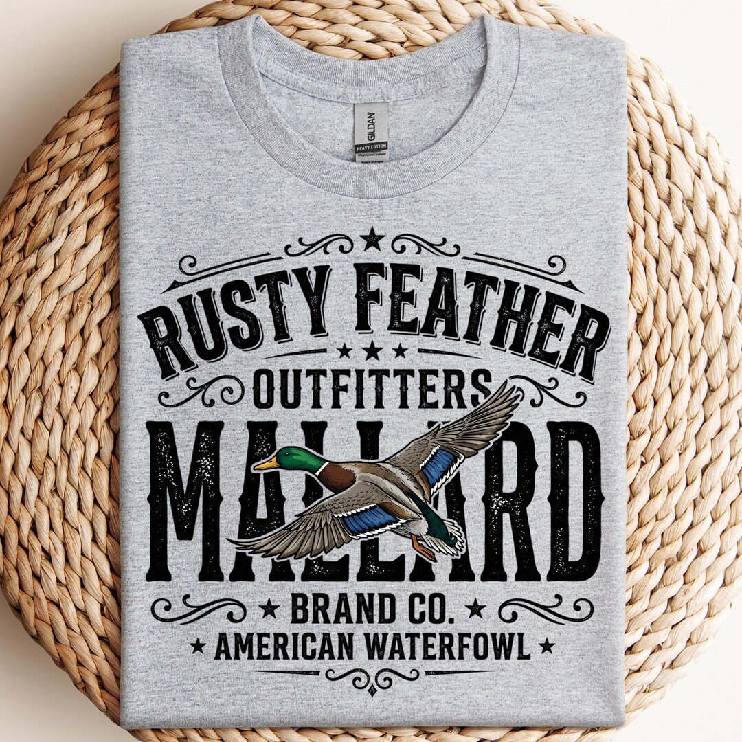 Mallard Duck PNG: Rusty Feather Outfitters Hunting Design (digital ...