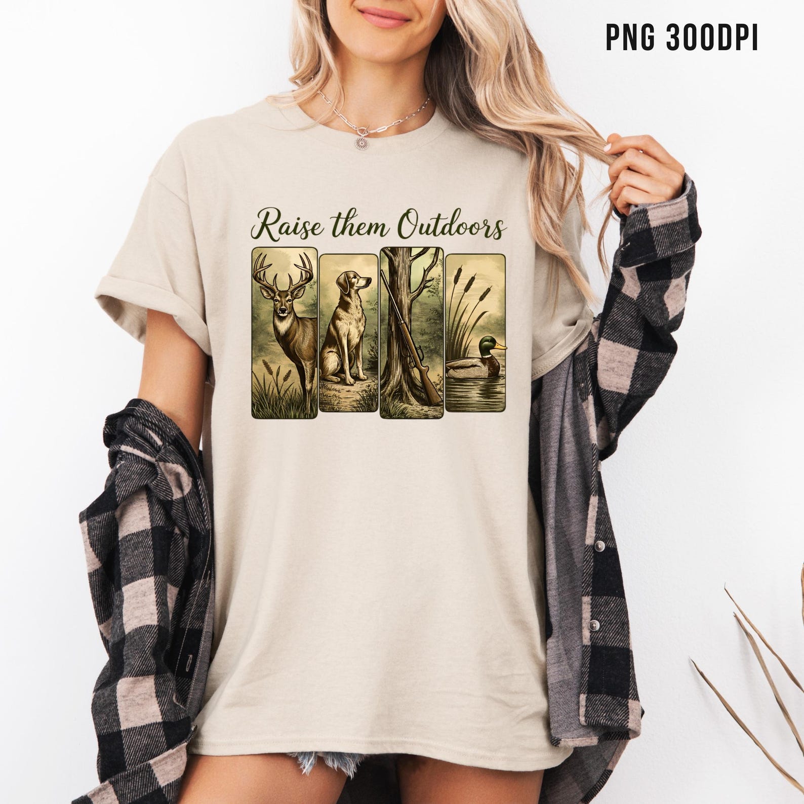 Raise Them Outdoors Hunting Family PNG: Hunt Sublimation Design ...