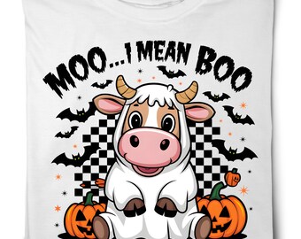 Moo I Mean Boo Png, Cow Halloween Png, Cow Ghost Png, Western Halloween ...