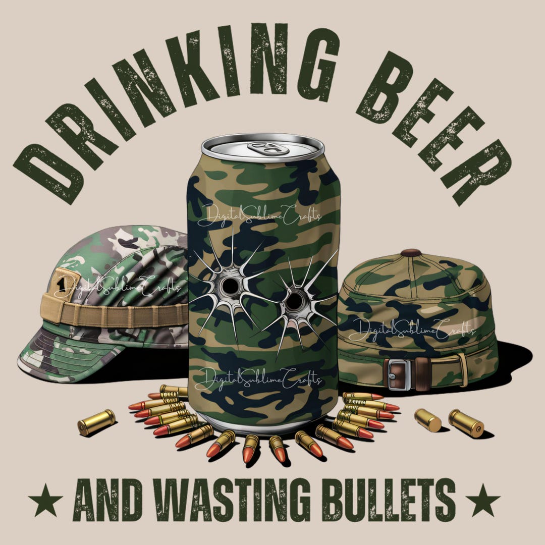 Military Beer Can Camo Design Sublimation, DTG for Shirts Hoodies Mugs ...