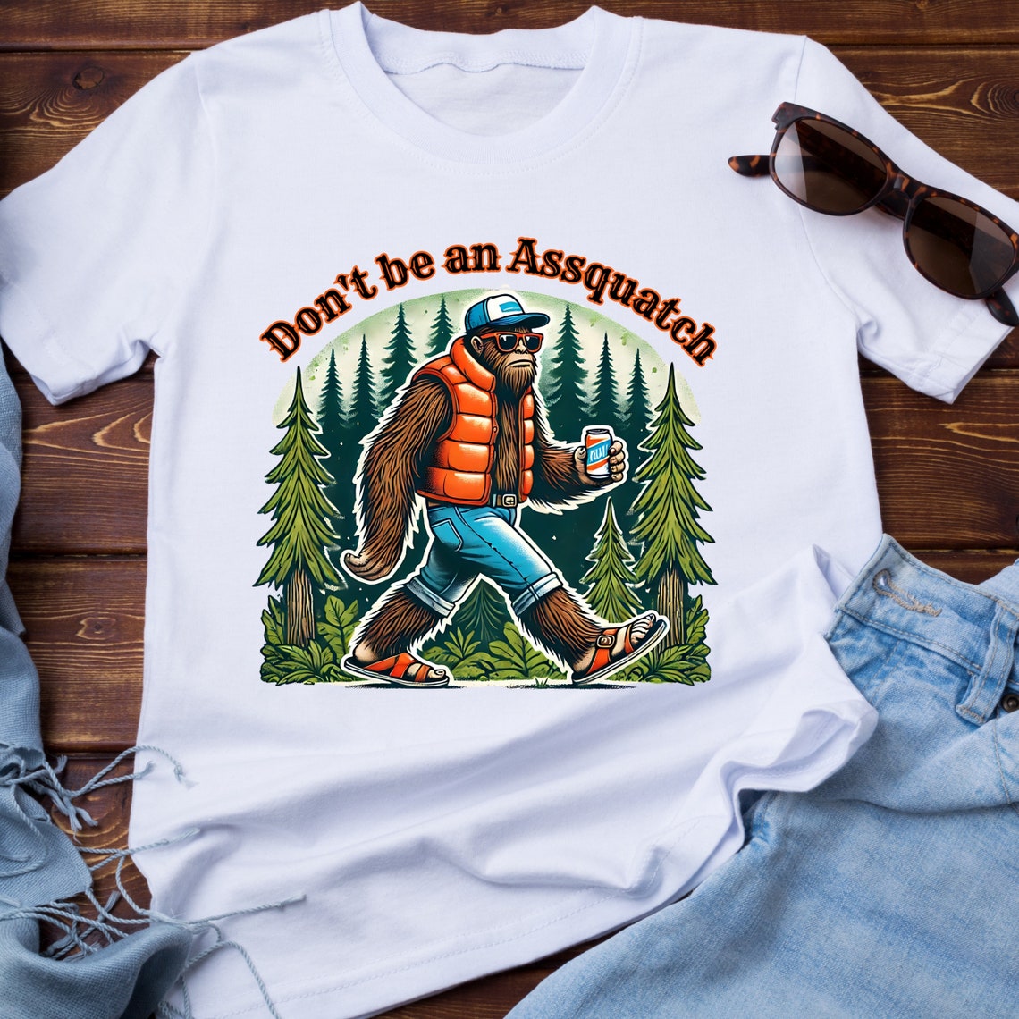 Retro Sasquatch "don't Be an Assquatch" PNG - Funny Bigfoot Design ...