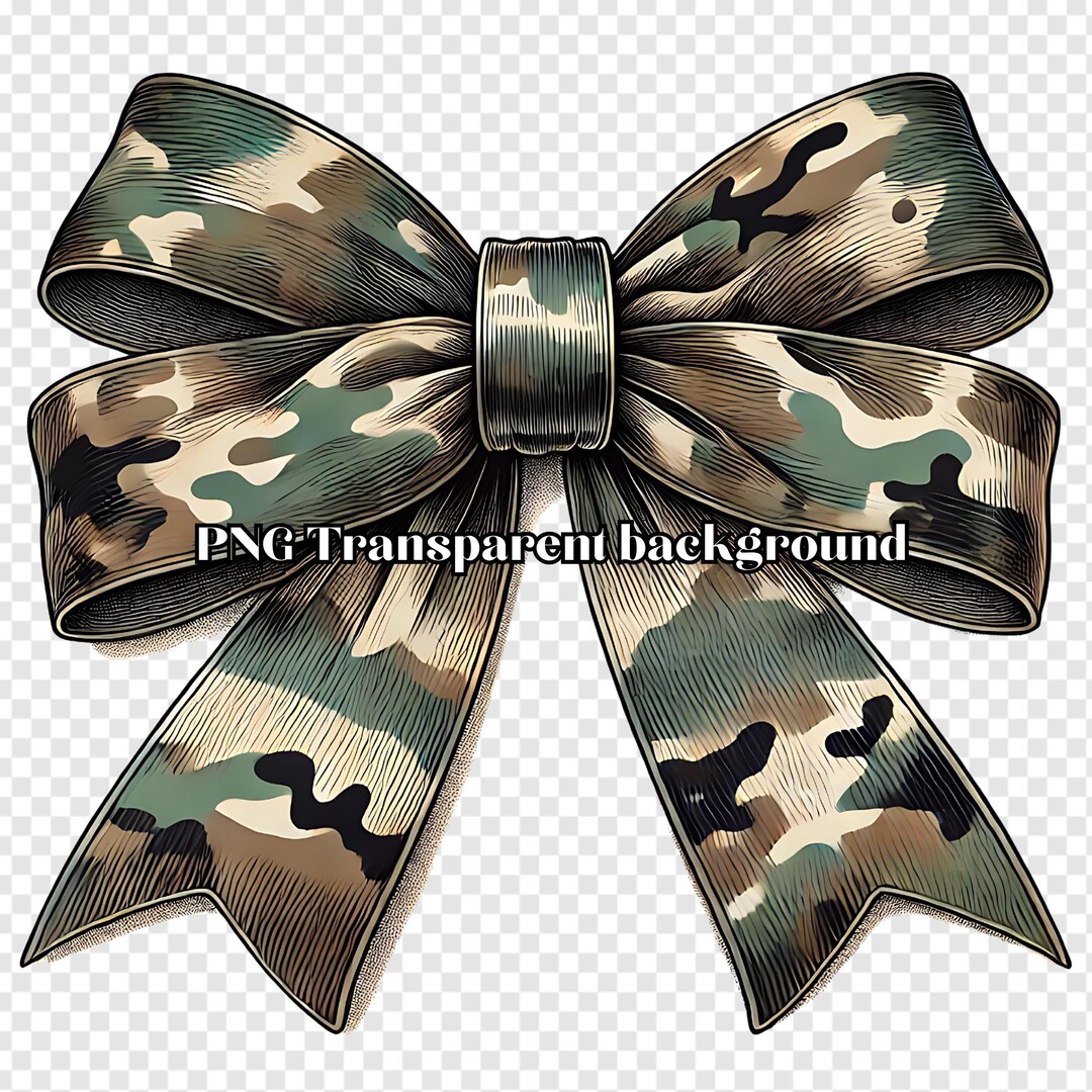 Old School Camo Bow Sublimation, Camouflage Bow Png Camo Coquette Bow ...