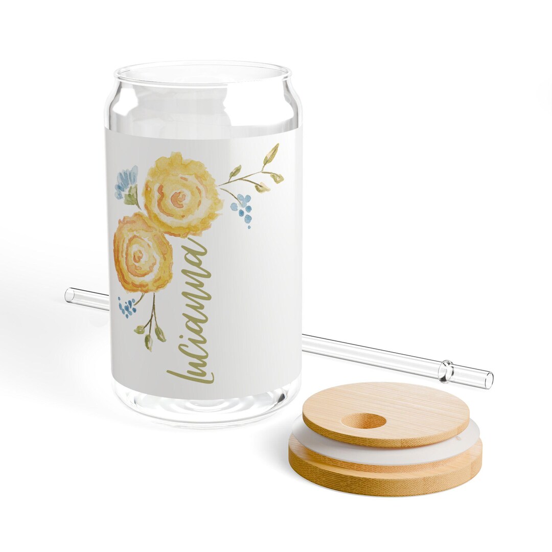 Personalized Birth Flower Sipper Glass Bridesmaid Proposal, Gifts for ...