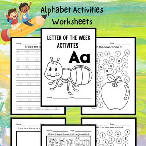 Preschool Pre-k + Kindergarten Alphabet Worksheet | 182 Pages ...