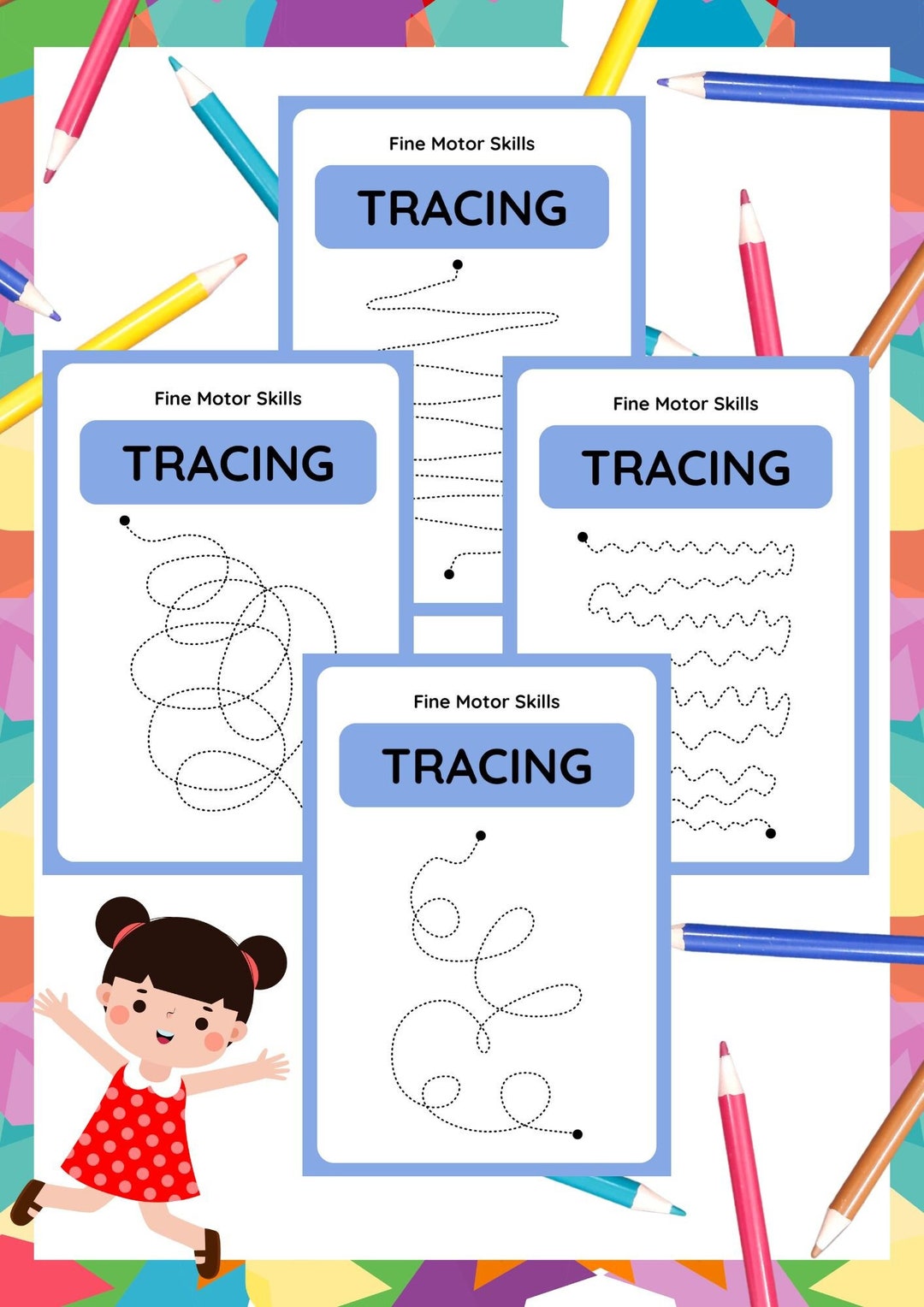 Tracing Worksheets | 16 Pages | Coloring | Printable Activity Worksheet ...