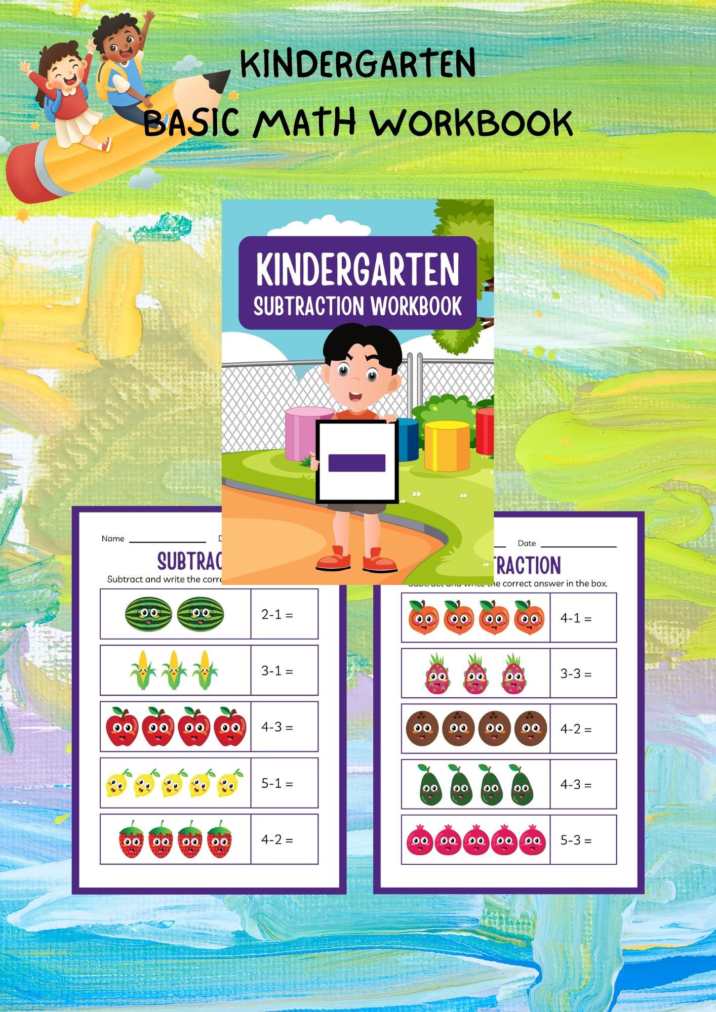 Preschool Pre-k Kindergarten Alphabet Worksheet 3 Workbook Printable ...