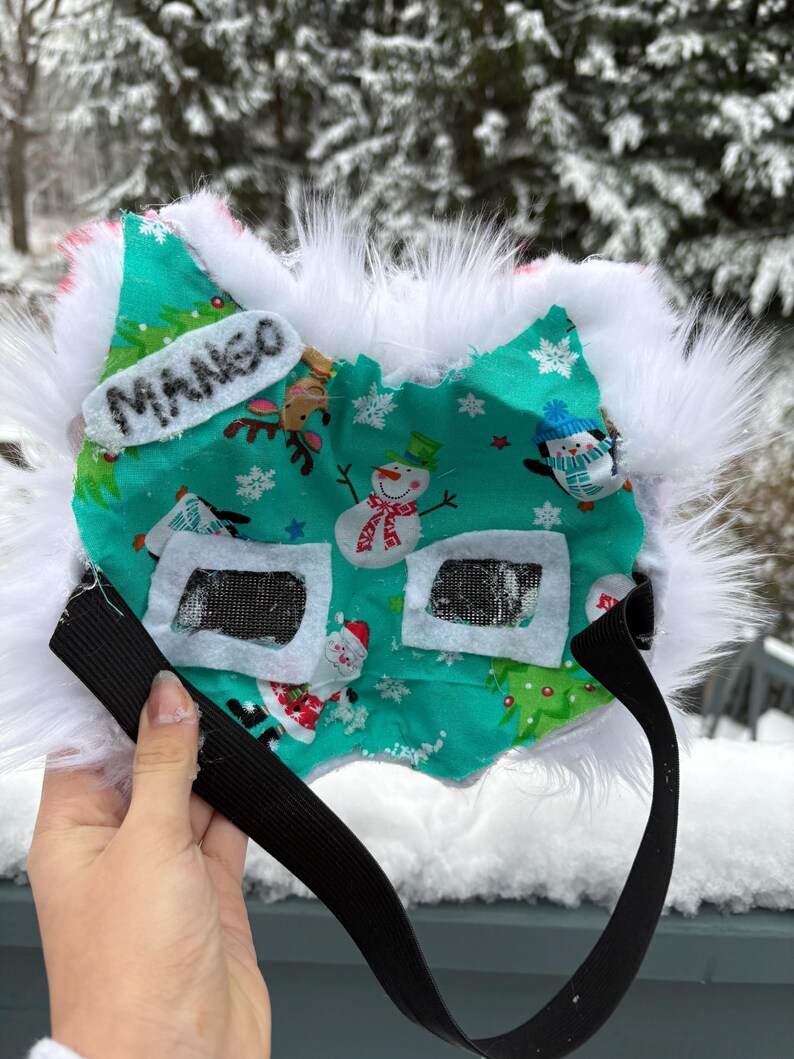 Candycane Cat Therian Mask - Etsy