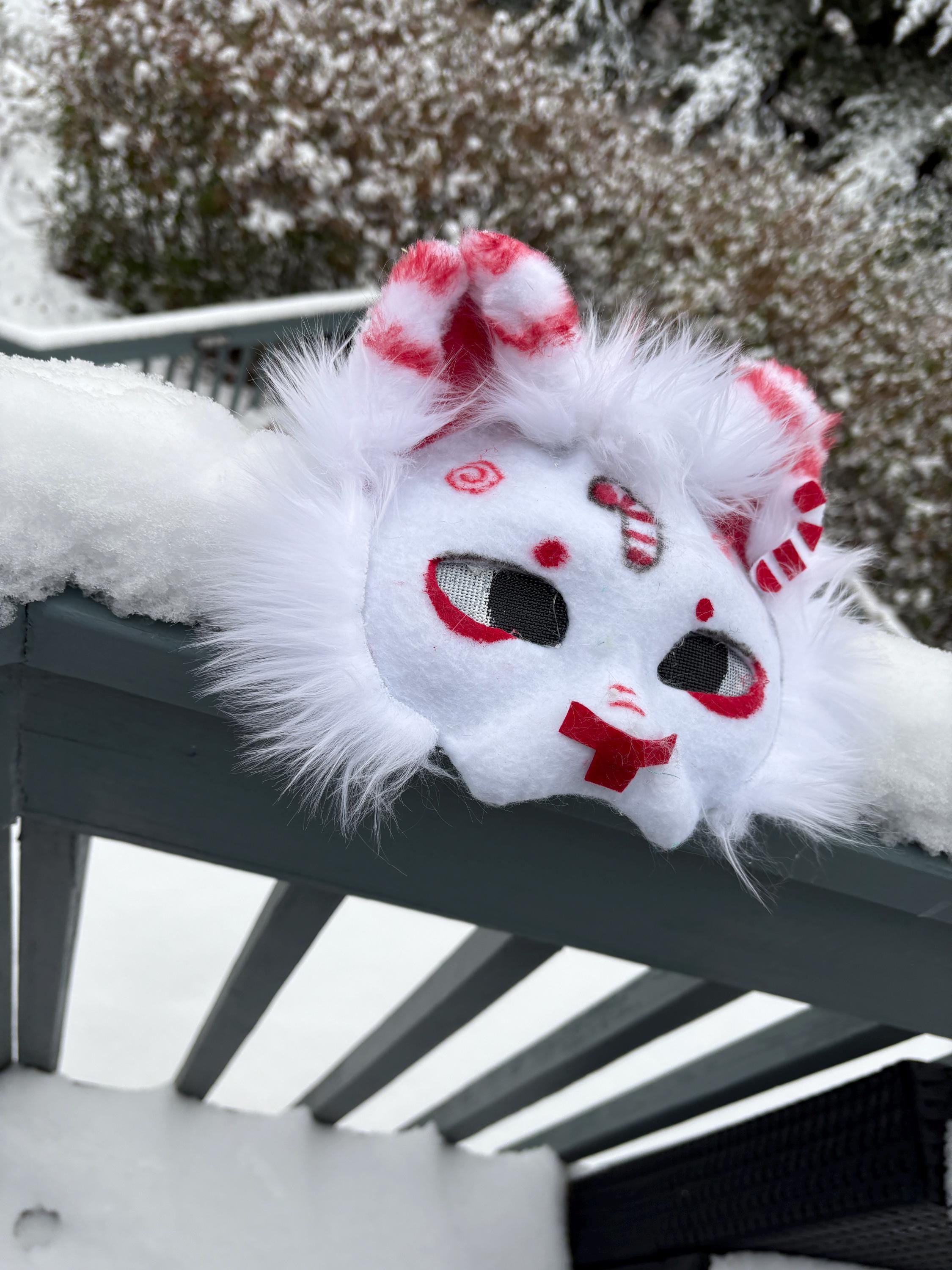 Candycane Cat Therian Mask - Etsy