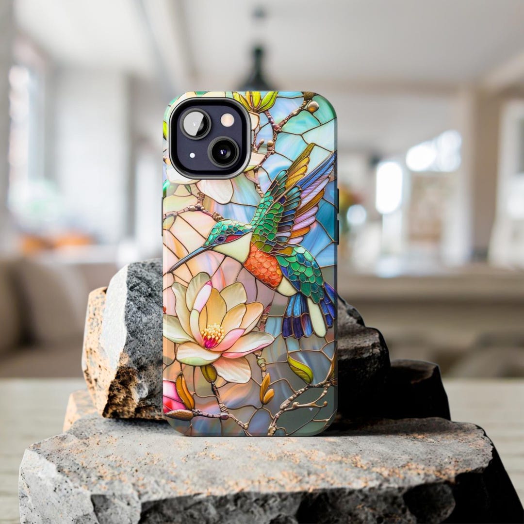 Humming Bird Phone Case 3D Stained Glass Phone Case, Hummingbird Design ...