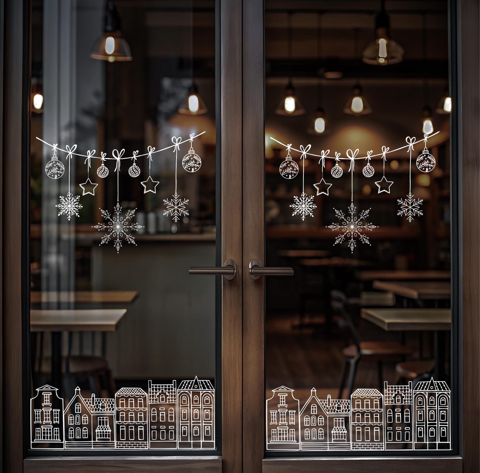 Winter Window Chalk Marker Template | Png & Pdf Digital Download for ...